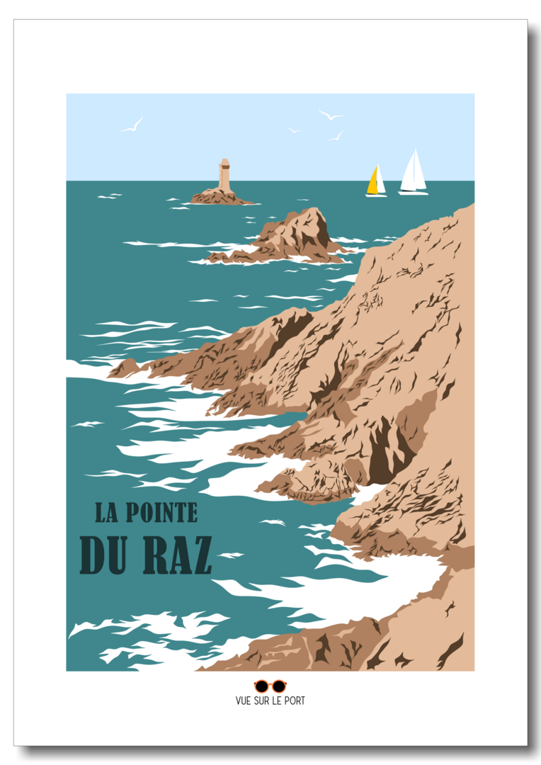 Affiche "la pointe du Raz" - Affiches/Affiches Finistère - vuesurleport