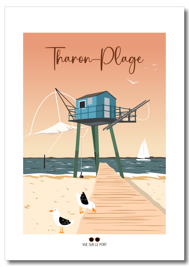 Affiche "Tharon-plage" - Affiches/Affiches Vendée / Loire Atlantique ...