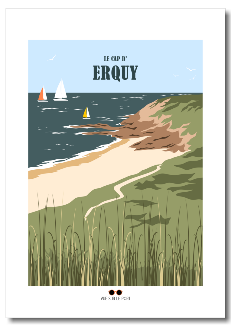 Affiche "Le Cap d'Erquy" - Affiches/Affiches Côtes d'Armor - vuesurleport