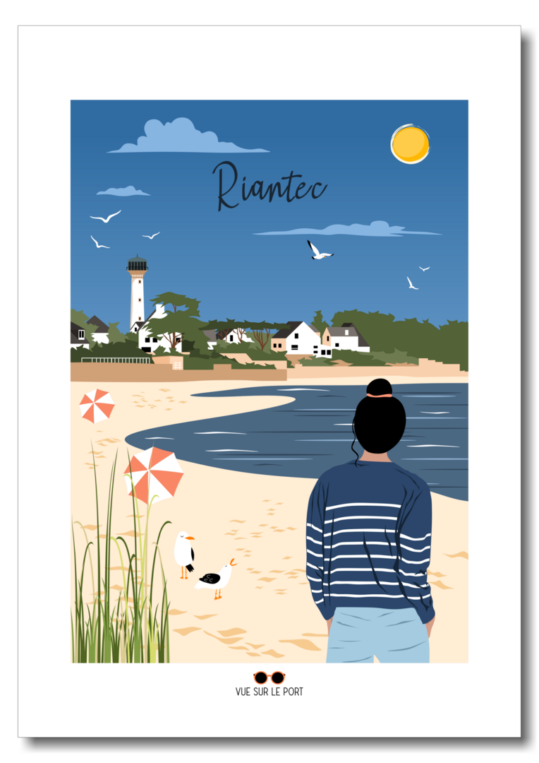Affiche "Riantec" - Affiches/Affiches Morbihan - vuesurleport