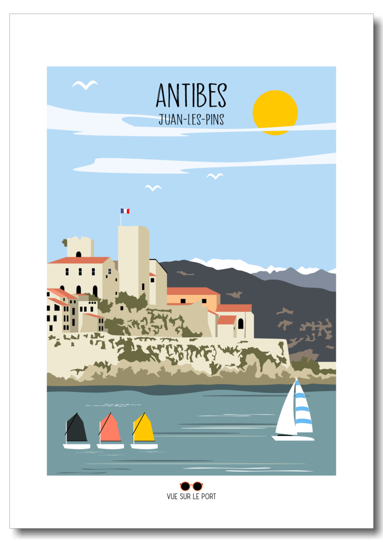 Affiche "Antibes" - Affiches/Affiches Provence / Côte d'Azur - vuesurleport