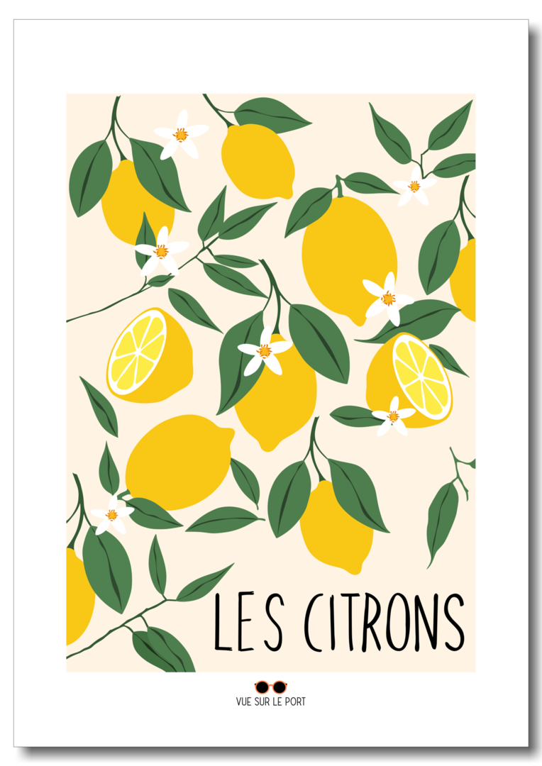 Affiche "Les citrons" - Affiches/Affiches Bord de mer - vuesurleport