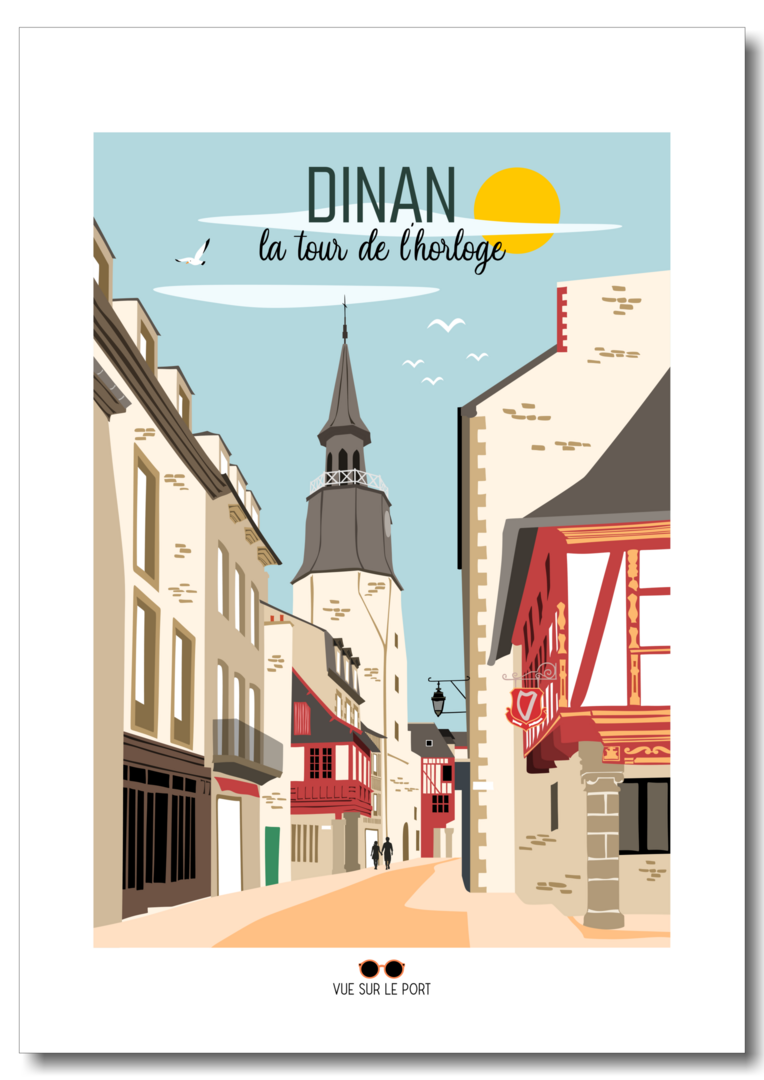 Affiche "Dinan" - Affiches/Affiches Côtes d'Armor - vuesurleport