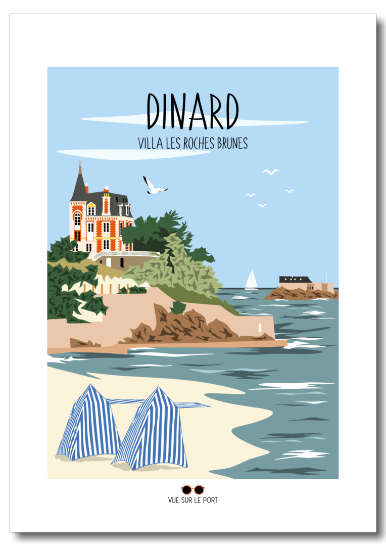 Affiche "Dinard - Villa Roches Brunes" - Affiches/Affiches Ille-et ...