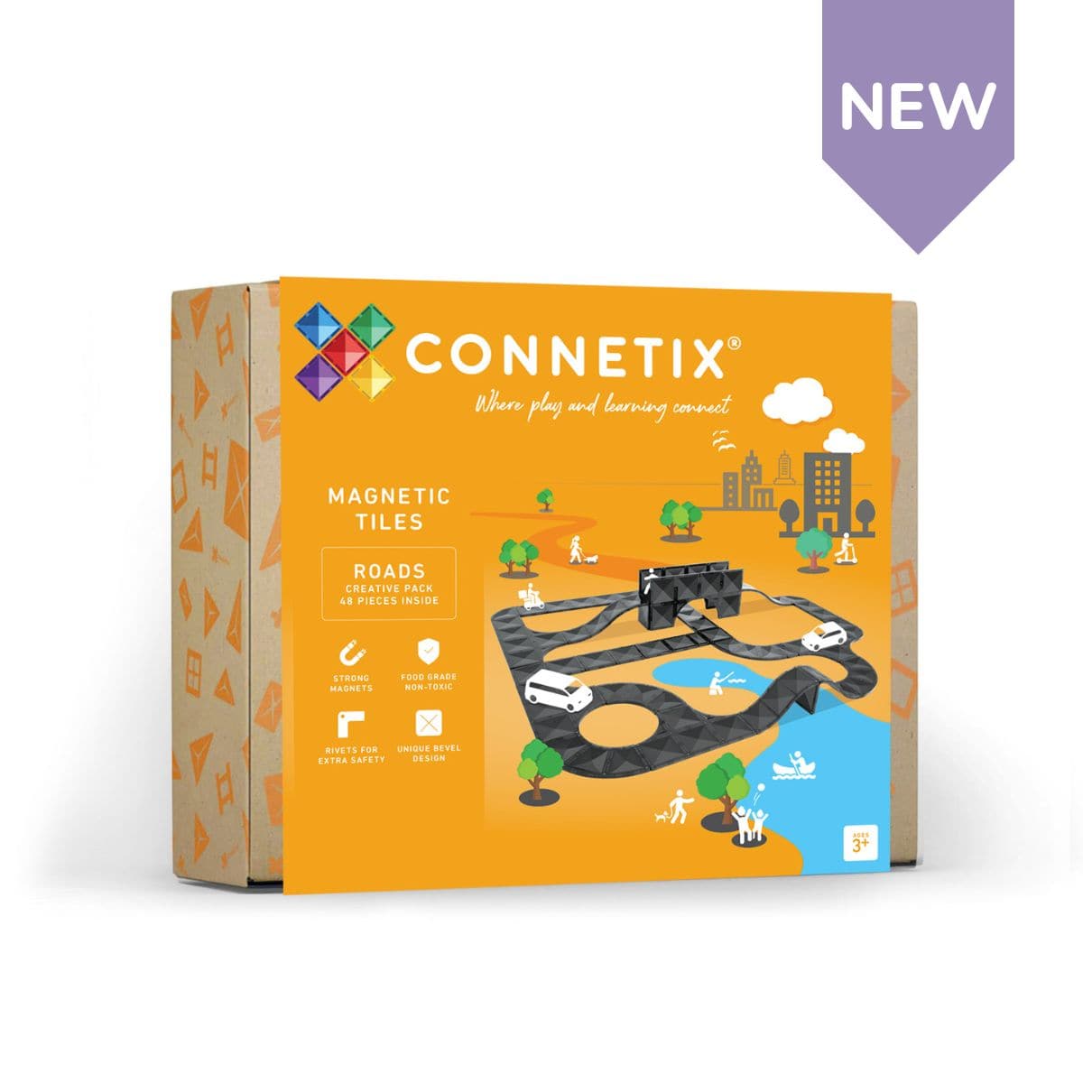 Connetix Jeu magnétique Route créative - Lot de 48 - Chouchous.fr
