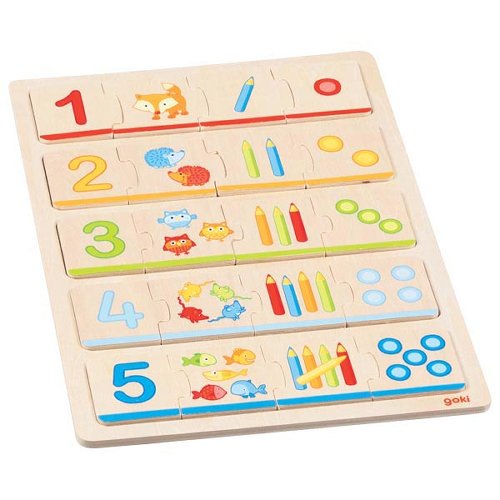 Puzzle en bois Apprendre à compter Goki - Chouchous.fr
