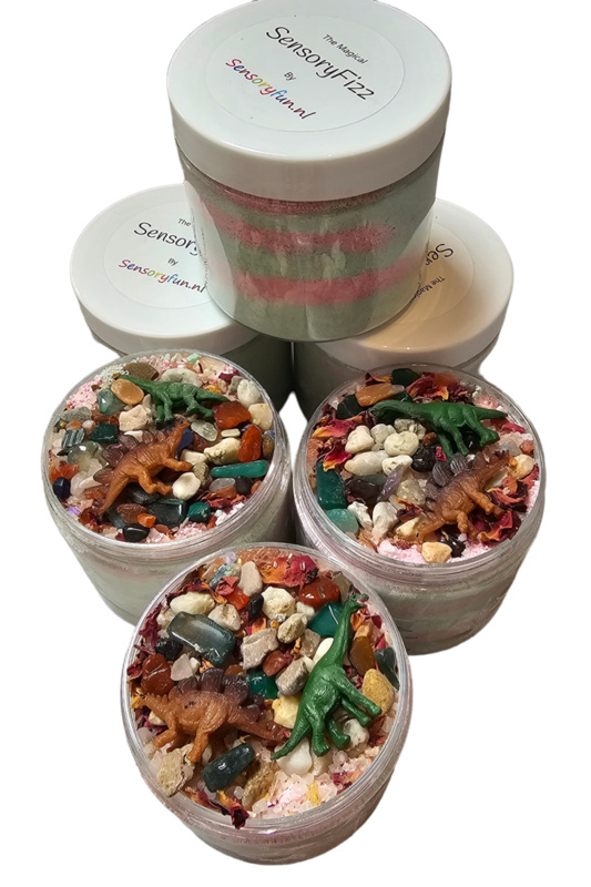 SensoryFizz Pot surprise Dino - Mix effervescent pour jeu sensoriel ...