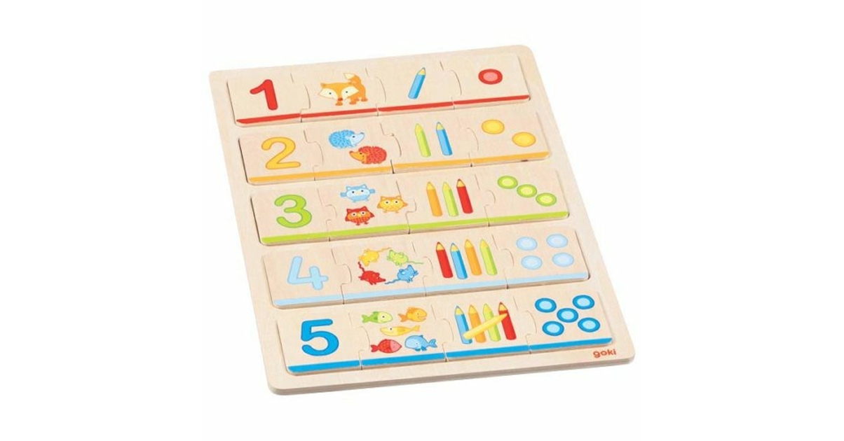 Puzzle en bois Apprendre à compter Goki - Chouchous.fr