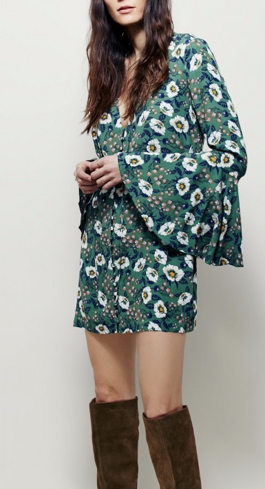 Robe tunique imprimée fleurs boho boheme chic dress1252 monyronyboho