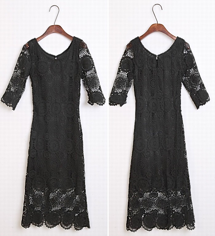 Robe mi longue dentelle haute qualité boho boheme chic dressl0787 mony ...