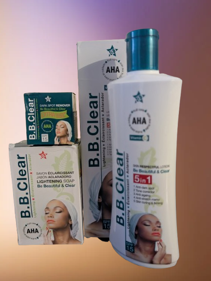 BB CLEAR GAMME ECLAIRCISSANTE 3 PRODUITS AUX ACIDES DE FRUITS - LAIT ...