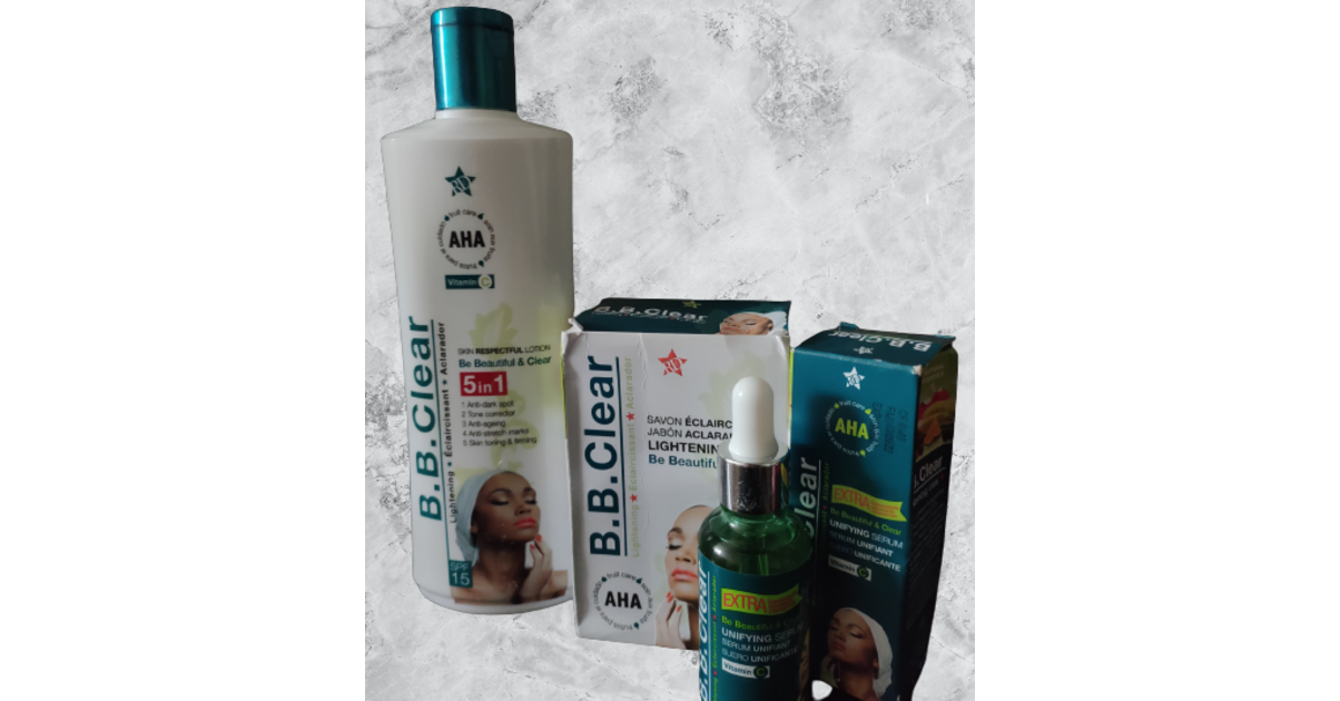 BB CLEAR GAMME ECLAIRCISSANTE AUX ACIDES DE FRUITS LAIT 300 ML + SERUM ...