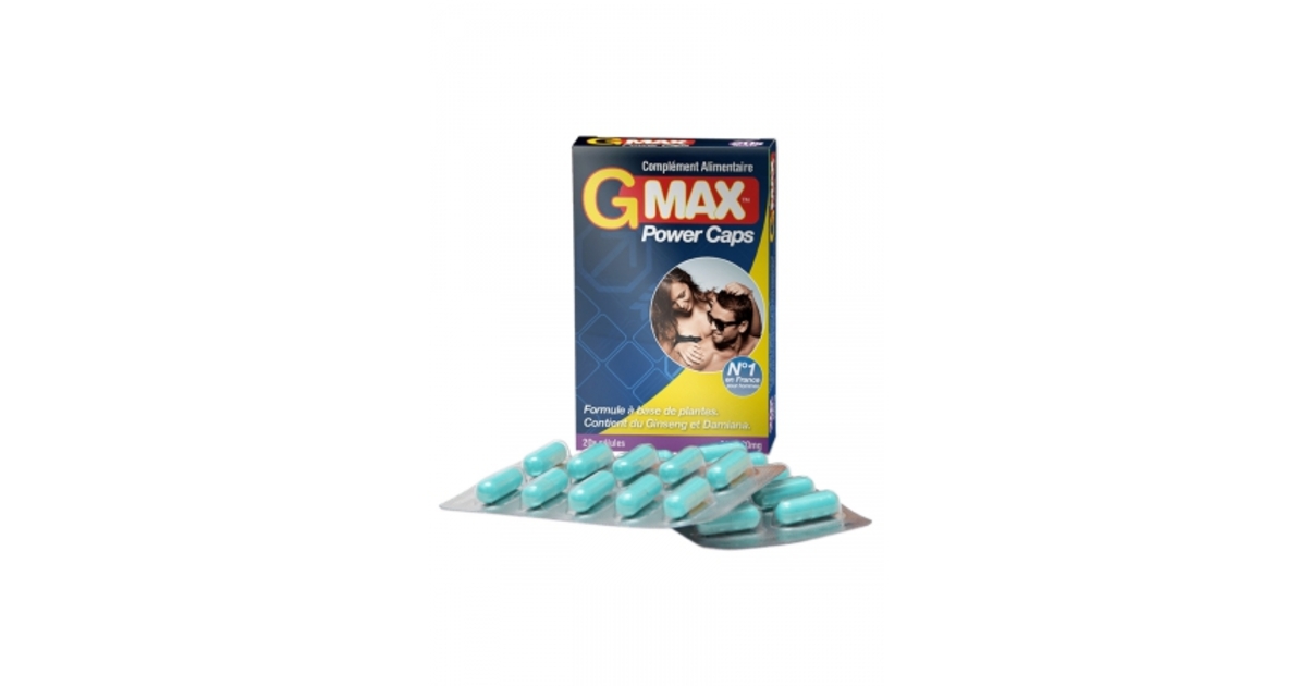 G-Max Power Caps Homme (20 gélules) complement aphrodisiaque sexuel n1 ...