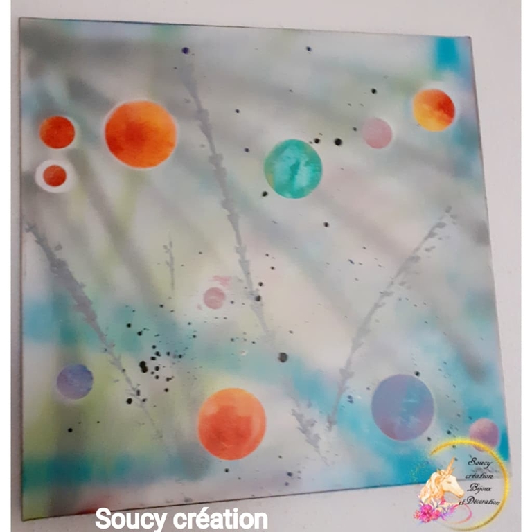 Tableau abstrait acrylique "pastel 2" soucy création - Soucy création ...