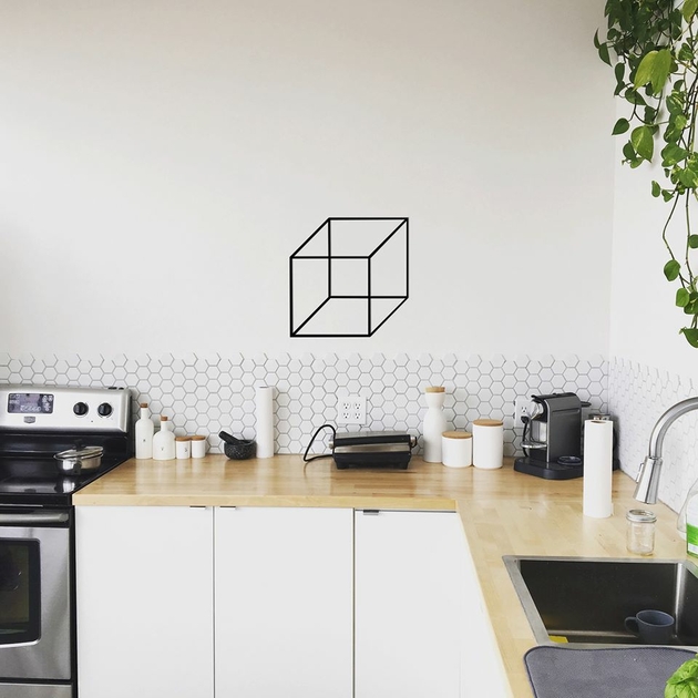 Décoration murale en métal Cube - Métal Ô Design