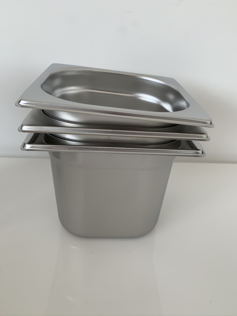 Bac gastronorme inox GN 1/6. Choix de la profondeur. - BACS SOUS VIDE PROFESSIONNELS/BACS ...