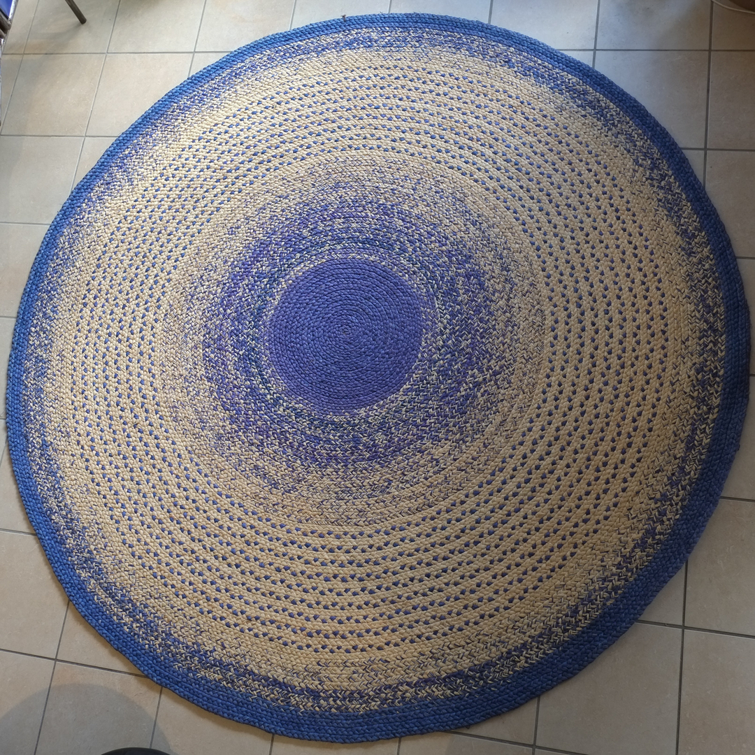 Tapis rond en raphia tressé - Madagascar - Tapis - Rivière Salée