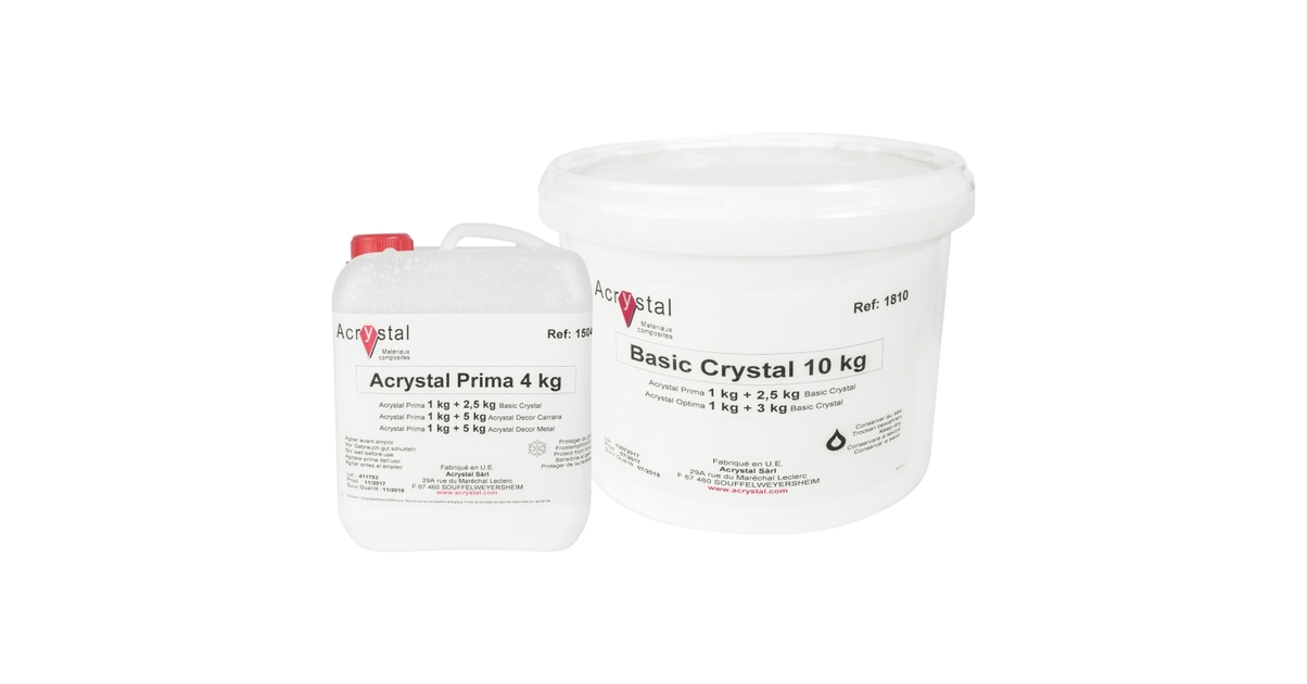 ACRYSTAL PRIMA - Acrylique non toxique pour la coulée ou stratification ...