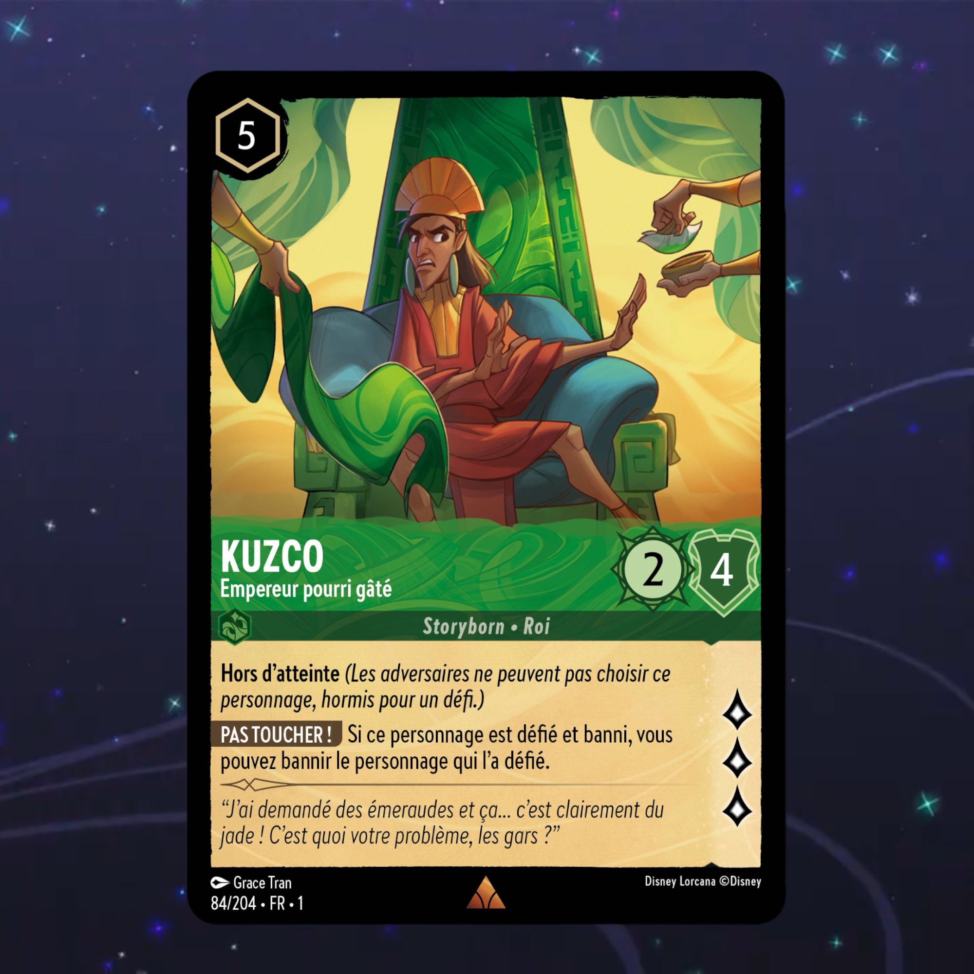 Disney Lorcana TCG : Carte "Kuzco" (84/204)