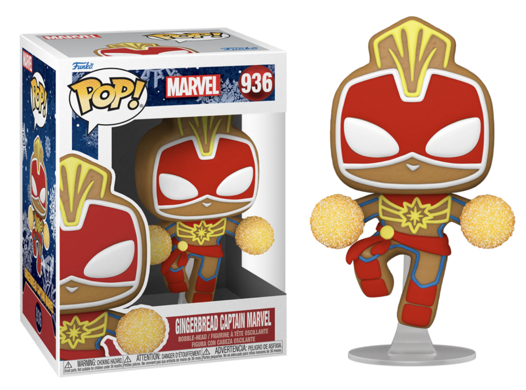 Marvel - Bobble Head Funko Pop N°936 : Gingerbread Captain Marvel