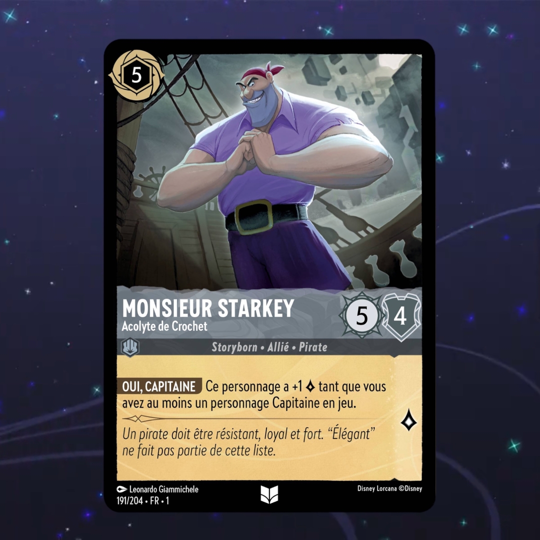 Disney Lorcana TCG : Carte "Monsieur Starkey" (191/204)