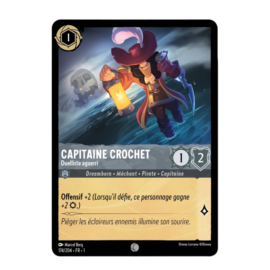 Disney Lorcana TCG : Carte "Capitaine Crochet" (174/204)