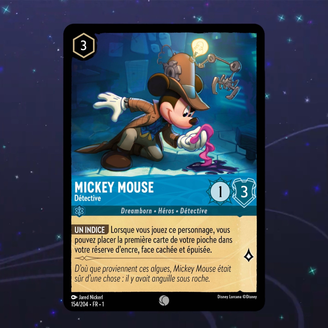 Disney Lorcana TCG : Carte "Mickey Mouse" (154/204)