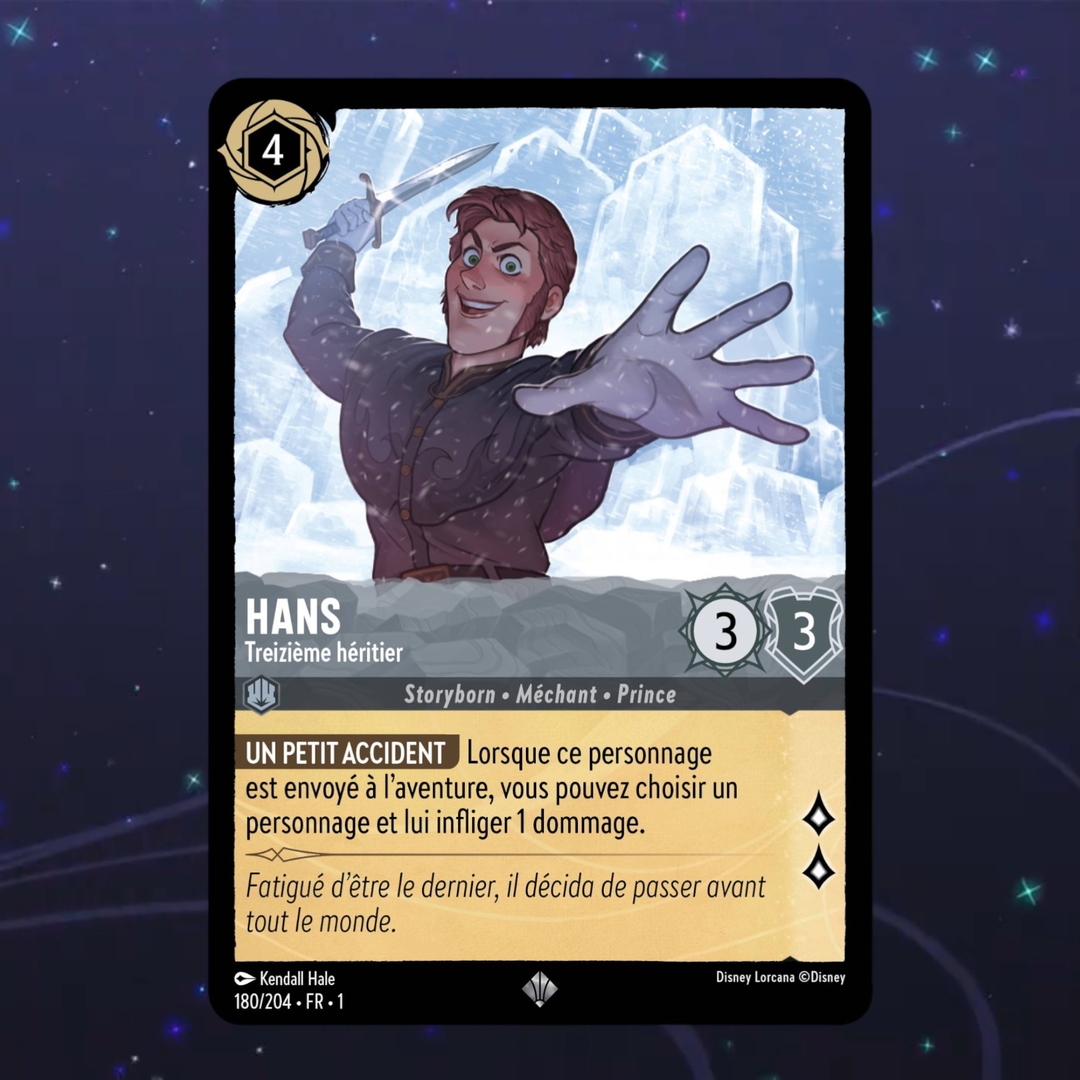 Disney Lorcana TCG : Carte "Hans" (180/204)