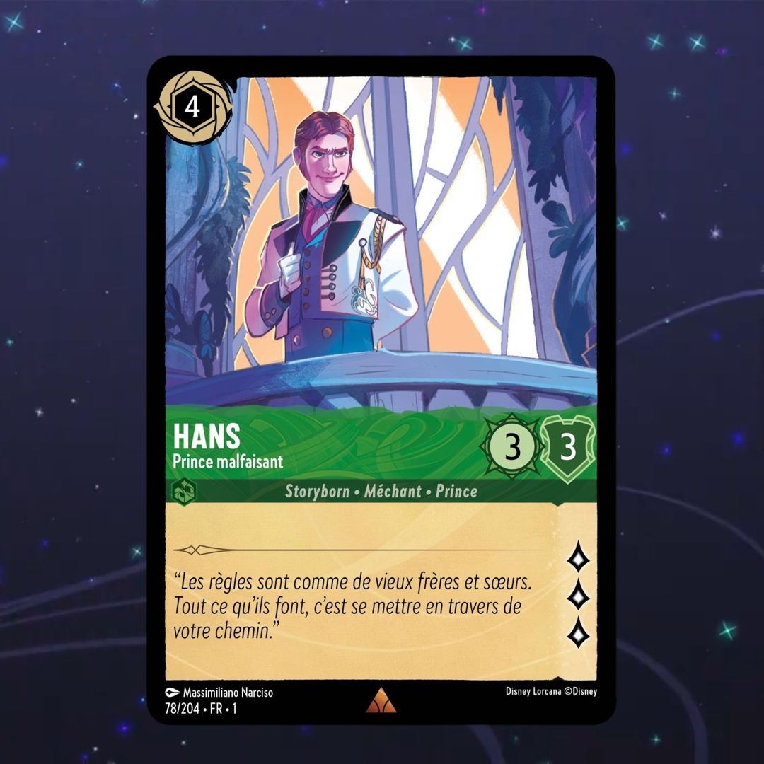 Disney Lorcana TCG : Carte "Hans" (78/204)