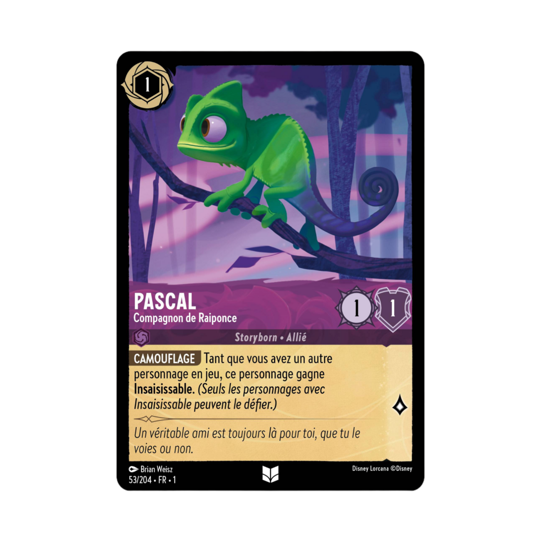 Disney Lorcana TCG : Carte "Pascal" (carte 53/204)