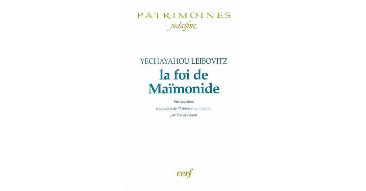 La foi de Maïmonide - Pensée Juive - Espace-Judaisme