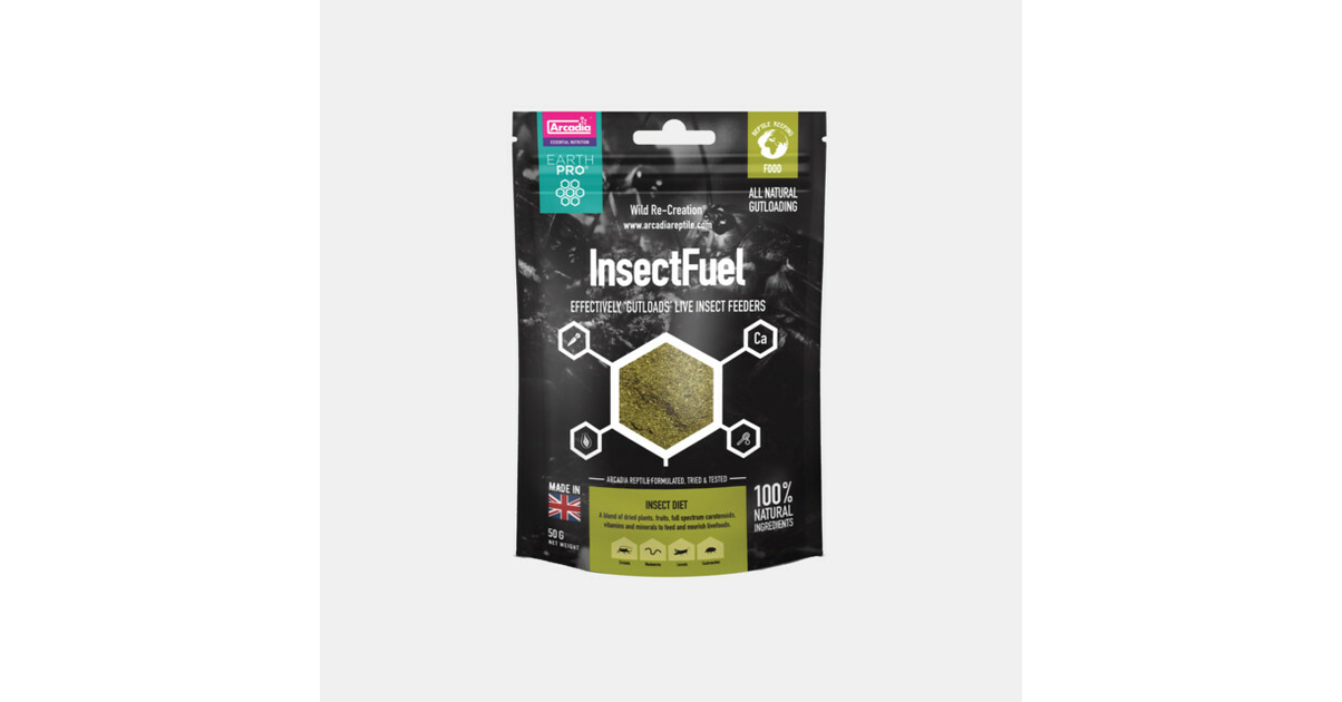 ARCADIA EARTH PRO INSECT FUEL 50 GRAMMES - MATERIELS TERRARIUMS - aquadecor