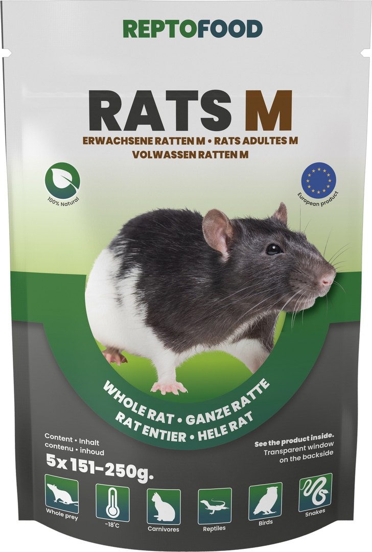REPTO RATS ADULTES M 151-250G 5PCS - Nourritures pour reptiles ...