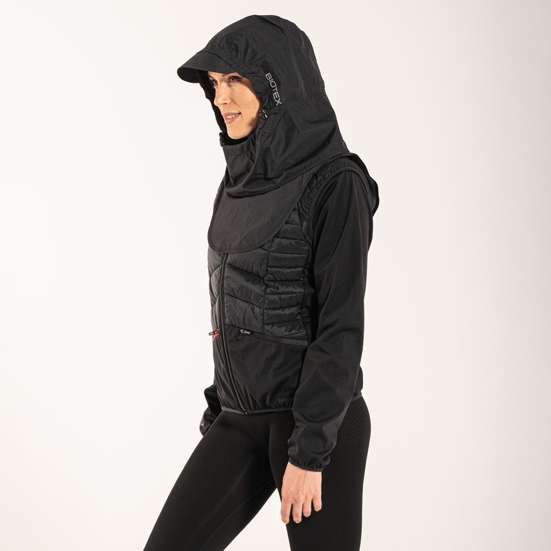 Capuche amovible TECHNIQUE noire (vélo, marche)