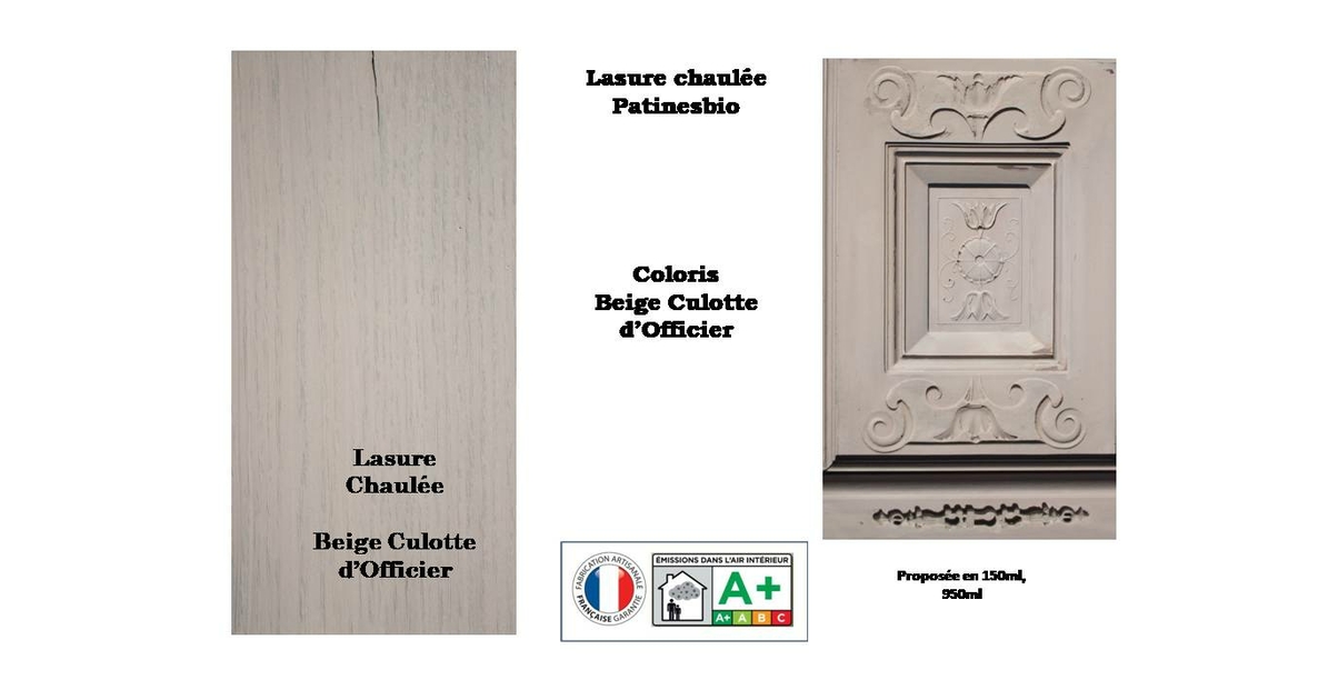 lasure chaulée Patinesbio coloris Beige Culotte d'Officier (gamme ...