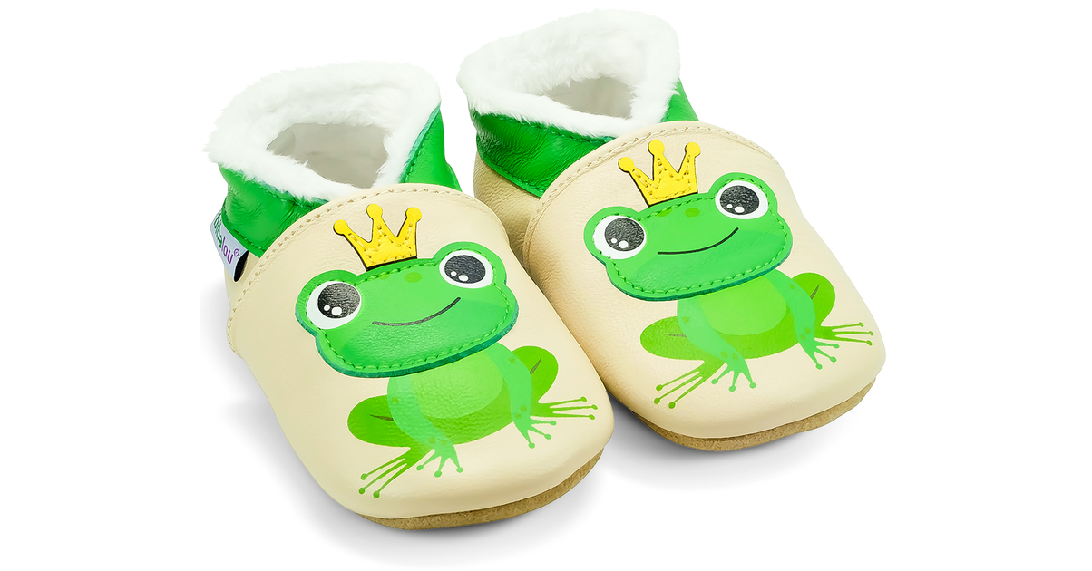 Chaussons fourrés en cuir souple Juliette la Rainette
