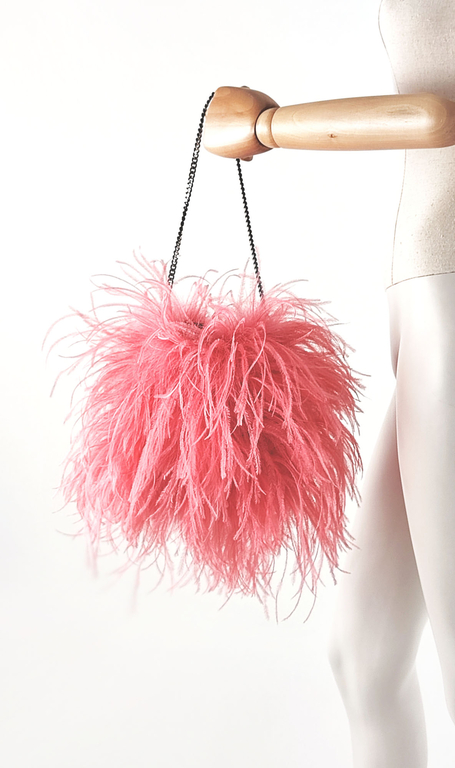 Sac plume d'autruche vaporeuse - divers coloris