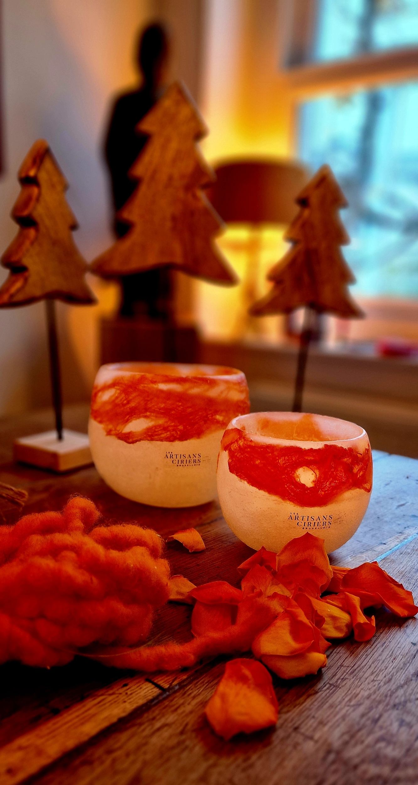 Photophore artisanal en cire – Orange on Fire - Bougies Photophores ...