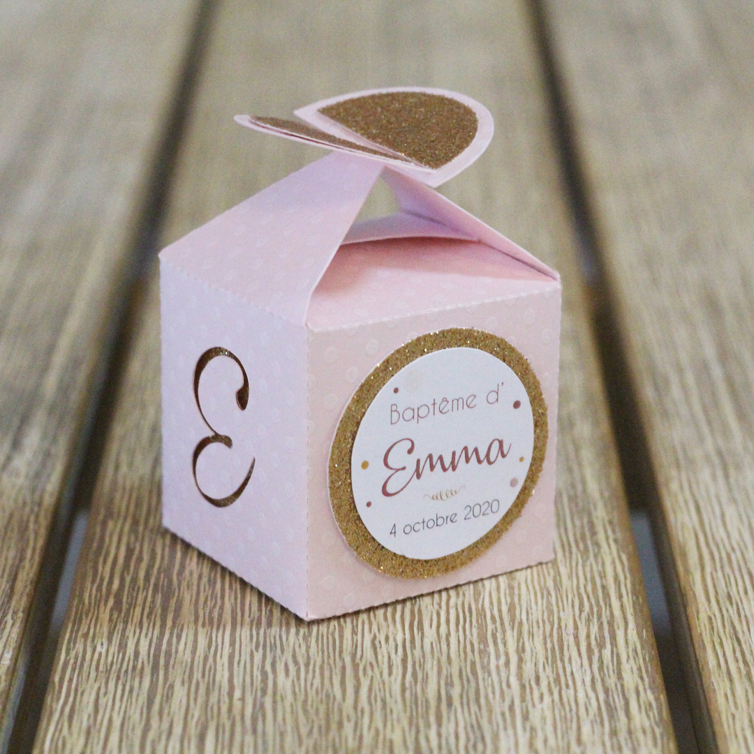 Boîte à dragées demi cercle confetti - Baptême/Boîtes à dragées - Bul d ...