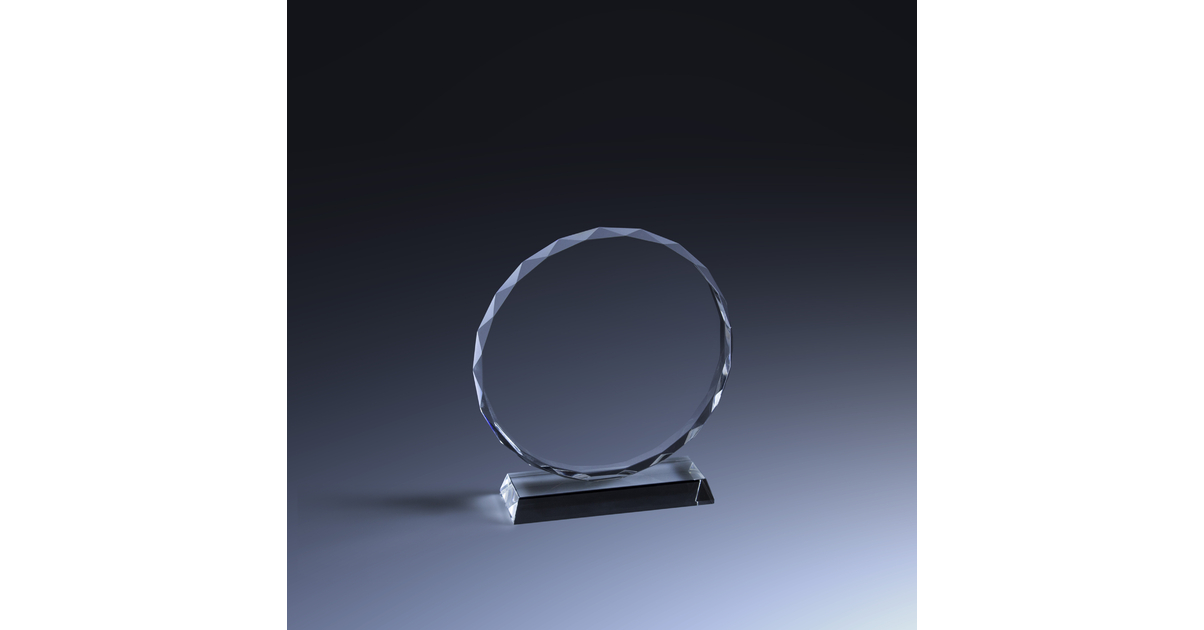 Trophée Rond 14cm - Gravure 2D - Cristal Lehrer