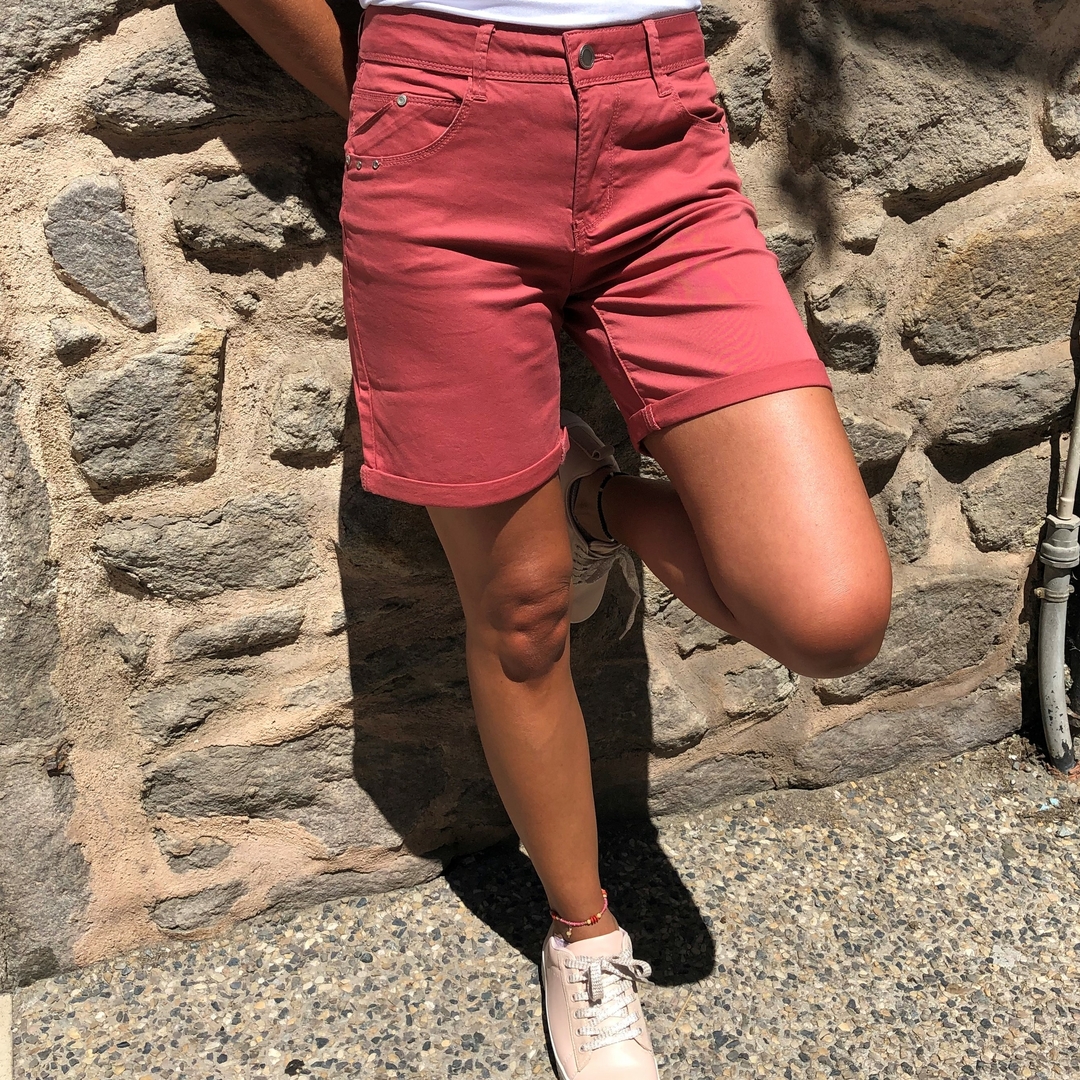 Bermuda Toile Extensible couleur - Femme/SHORT/BERMUDA - panta42