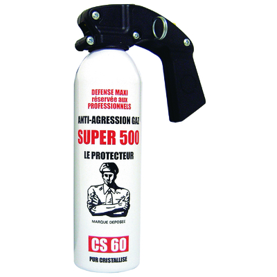 Bombe lacrymogène gaz cs - Aérosol anti agression gaz incapacitant