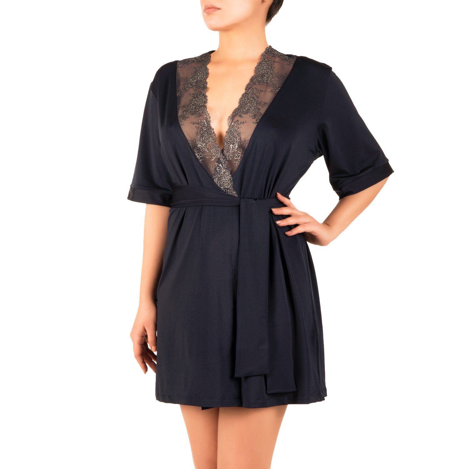 Kimonos - peignoirs - lingerie en ligne - Noir Satine.fr