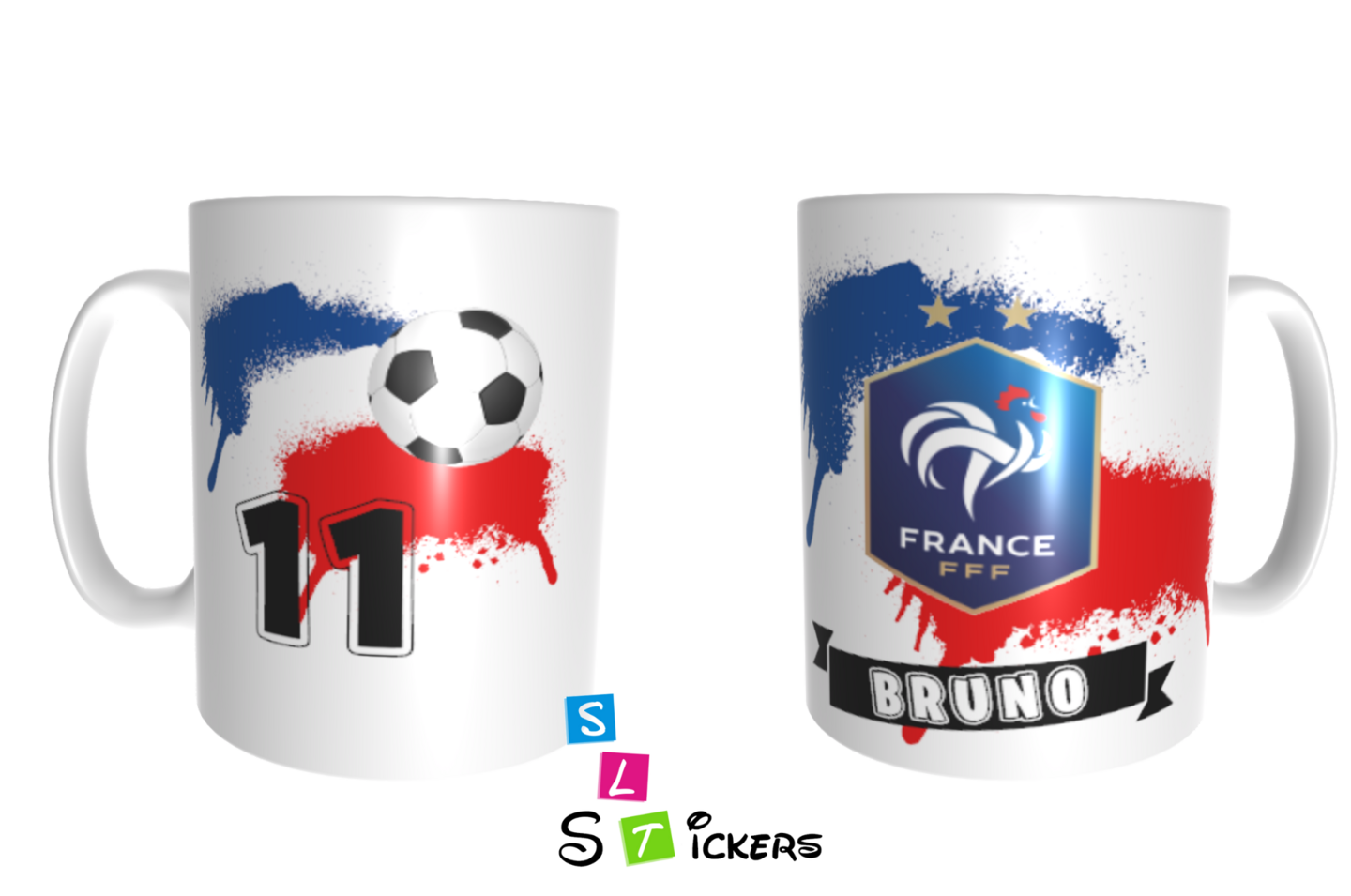 Mug Foot à personnaliser (logo, prénom, numéro) - Cadeaux, objets ...