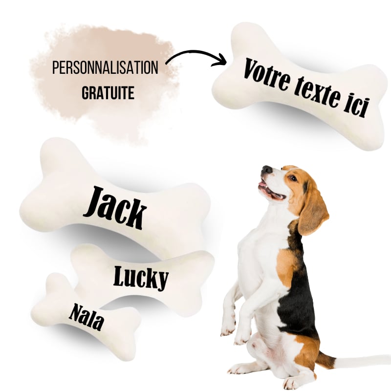 Os en peluche personnalisé pour chiens - Petits Compagnons