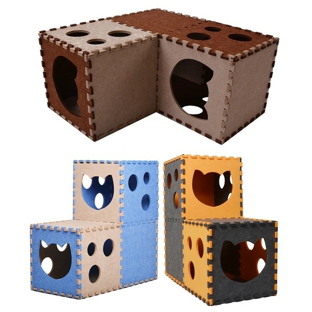 Aire de jeux Cubes modulaires pour chats - Petits Compagnons