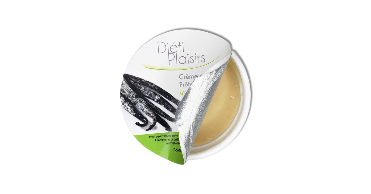 Crème saveur vanille - Pot individuelle - Encas - Diétiplaisirs