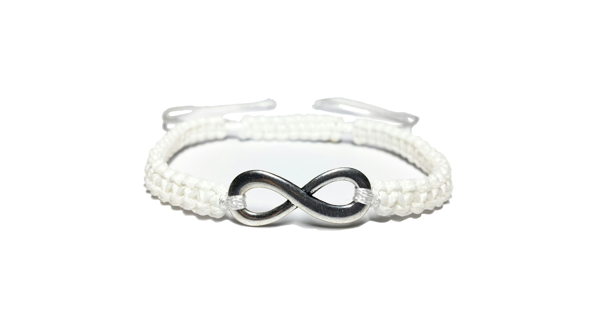 Bracelet Infinity Macramé Blanc | Cameleon-Shop.fr