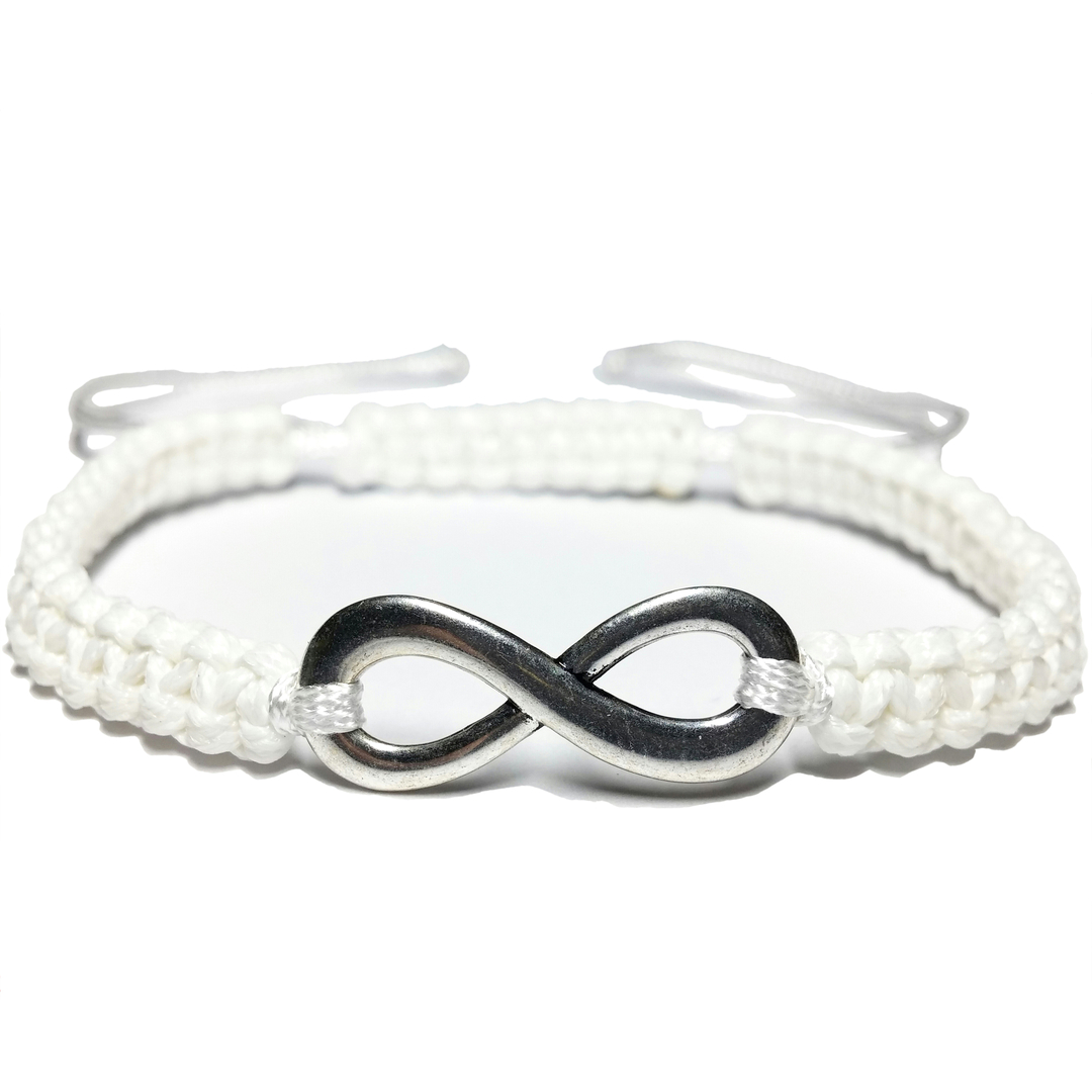 Bracelet Infinity Macramé Blanc | Cameleon-Shop.fr