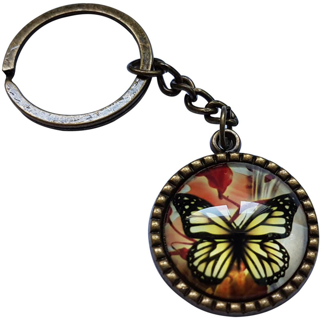 Porte Clé Métal Vintage Papillon | Cameleon-Shop.fr